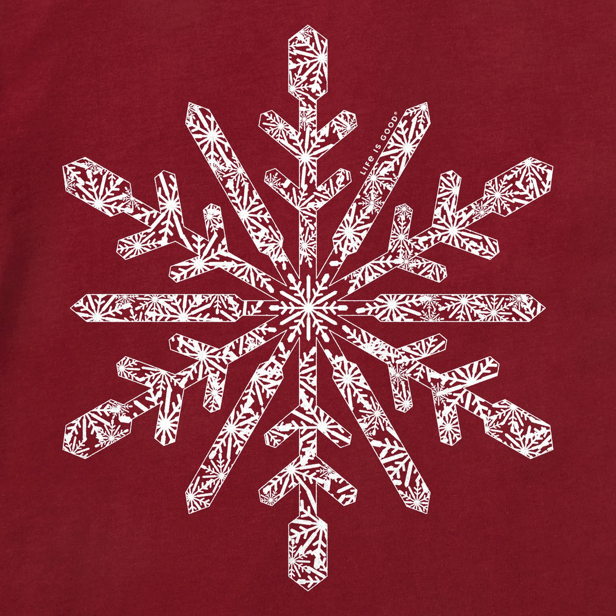 Life is Good. Women's Contrast Snowflake Long Sleeve Crusher Tee, Adir ...